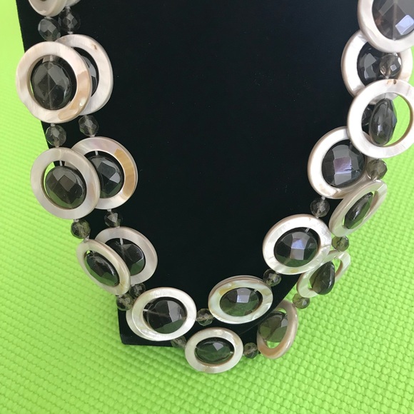 Jess David | Jewelry | Jess David Smoky Quartz Mother Of Pearl Necklace ...